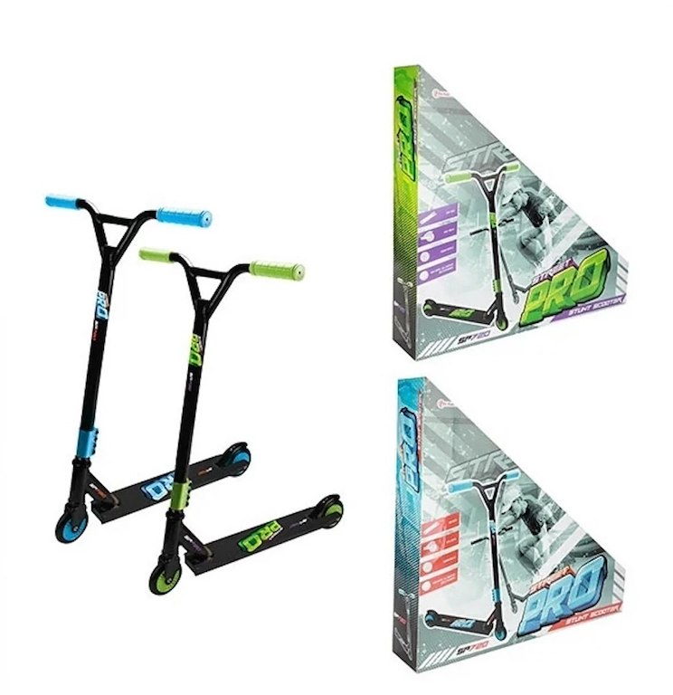 TROTINET STUNT SCOOTER PRO 2X100MM PU 2ASS