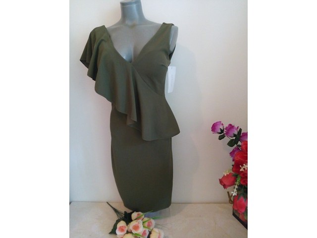 Nova L&;S zelena ukoso karner haljina S/M