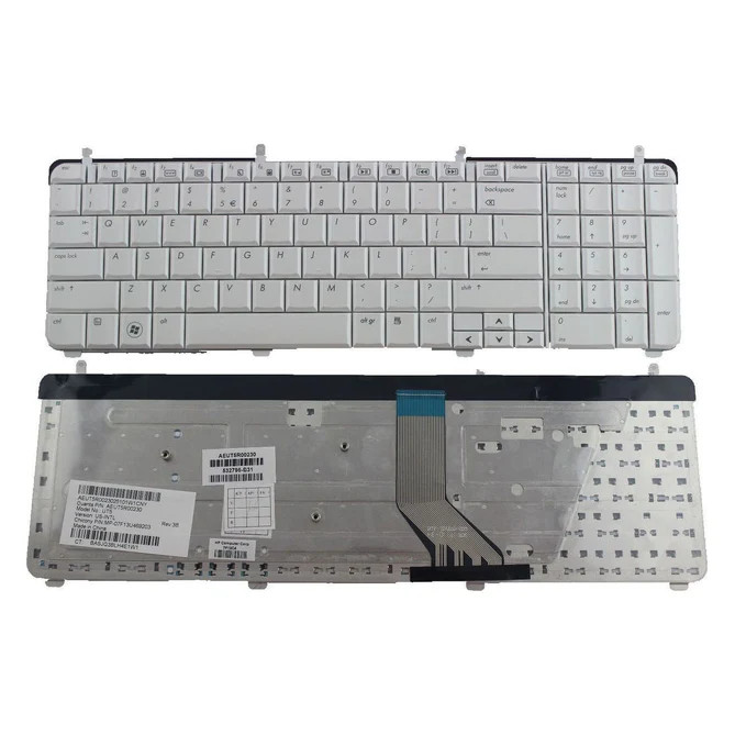 Nova Orginalna Tastatura HP Pavilion DV7-2000 DV7-3000 Glossy White Keyboard US English 570140-001