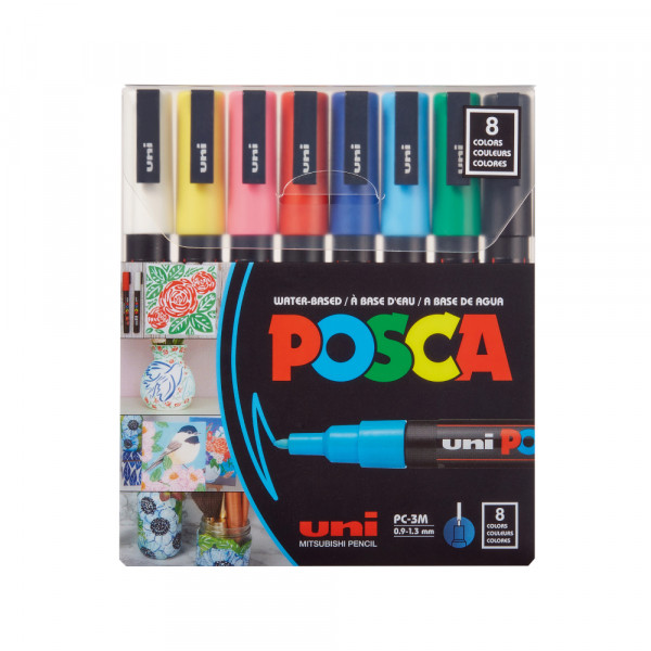 Paint marker Uni POSCA PC-3M 1/8 osnovne boje