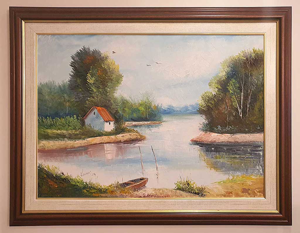 Umetnička slika - Ribarska kućica