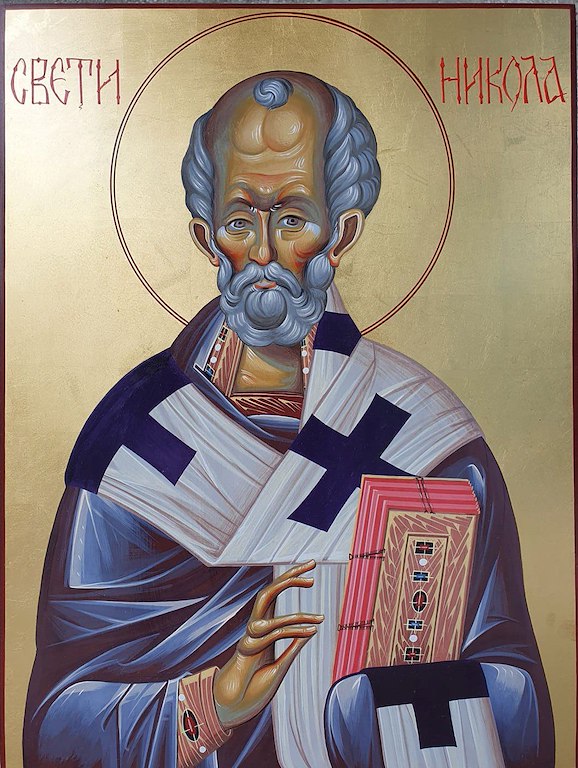 Ikona Sveti Nikola ikonopisac Nikola Timotijević