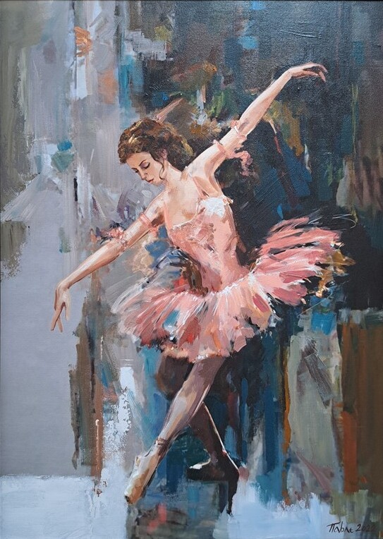 Umetnička slika Balerina 2 slikar Dragan Petrović Pavle