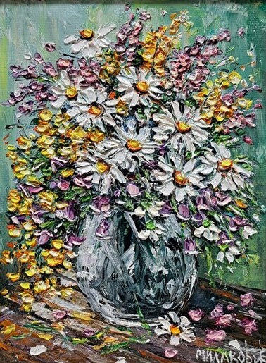 Umetnička slika Cveće 5 slikarka Bosa Milaković