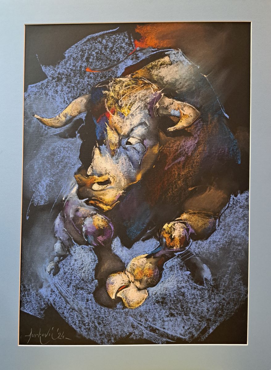Umetnička slika Divlji bik slikar Braca Djurković