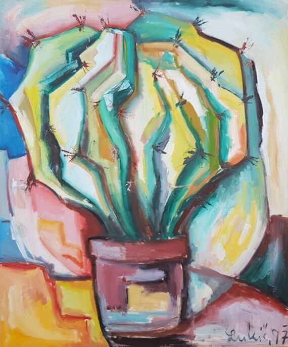Umetnicka slika Kaktus slikar Milan Lukic