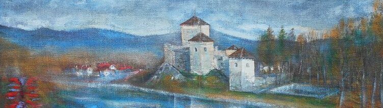 Umetnička slika Manastir slikar Goran Banković