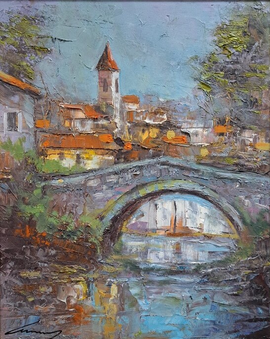 Umetnička slika Most III slikar Ivan Vanja Milanović