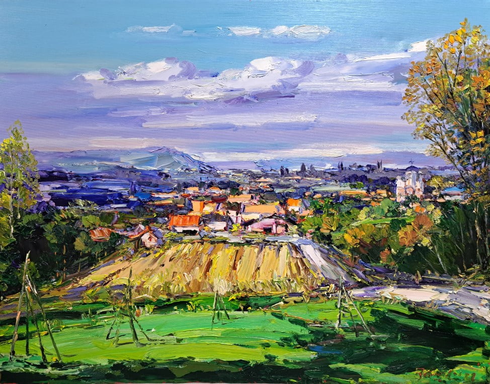 Umetnička slika Panorama Jadra slikar Đorđe Stanić