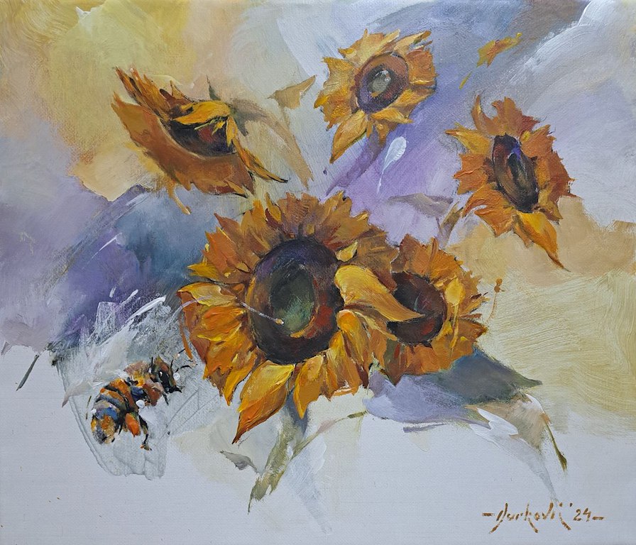 Umetnička slika Pčela slikar Braca Đurković