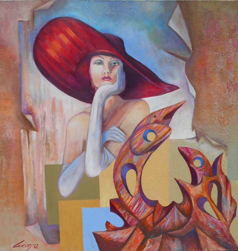 Umetnička slika Pikasova vizija slikar Ivan Vanja Milanović