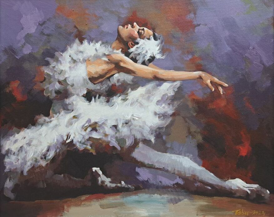 Umetnička slika Prima balerina slikar Dragan Petrović Pavle