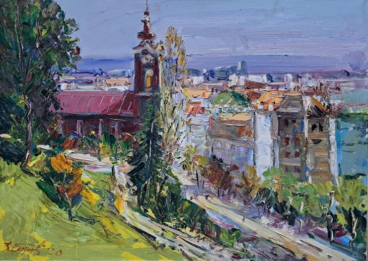 Umetnička slika Saborna crkva slikar Đorđe Stanić