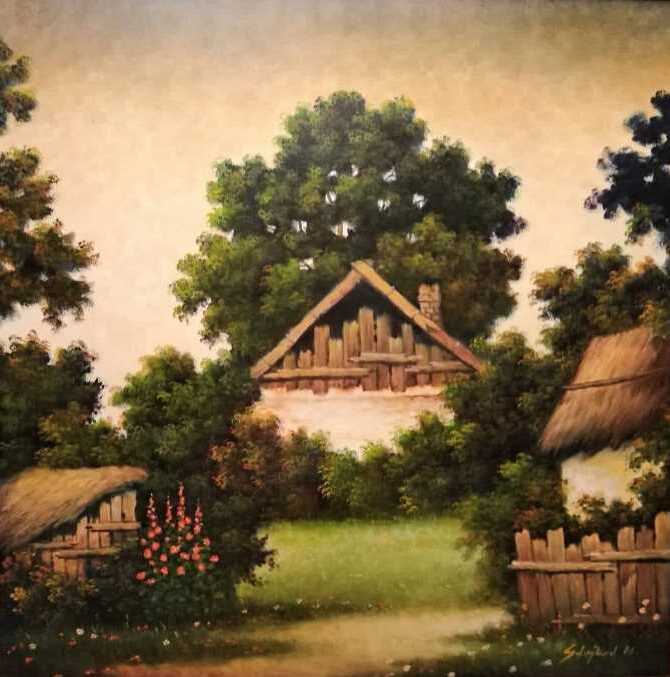 Umetnička slika Salaš slikar Sava Stojkov