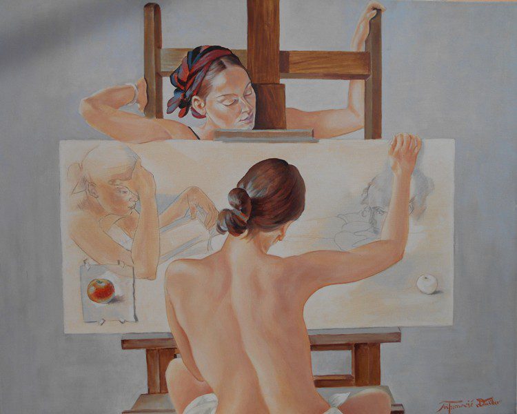 Umetnička slika Slika u nastajanju 3 slikar Duško Trifunović