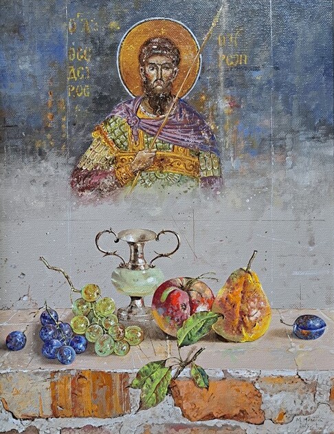 Umetnička slika Sveti ratnik MP slikar Milan Miletić