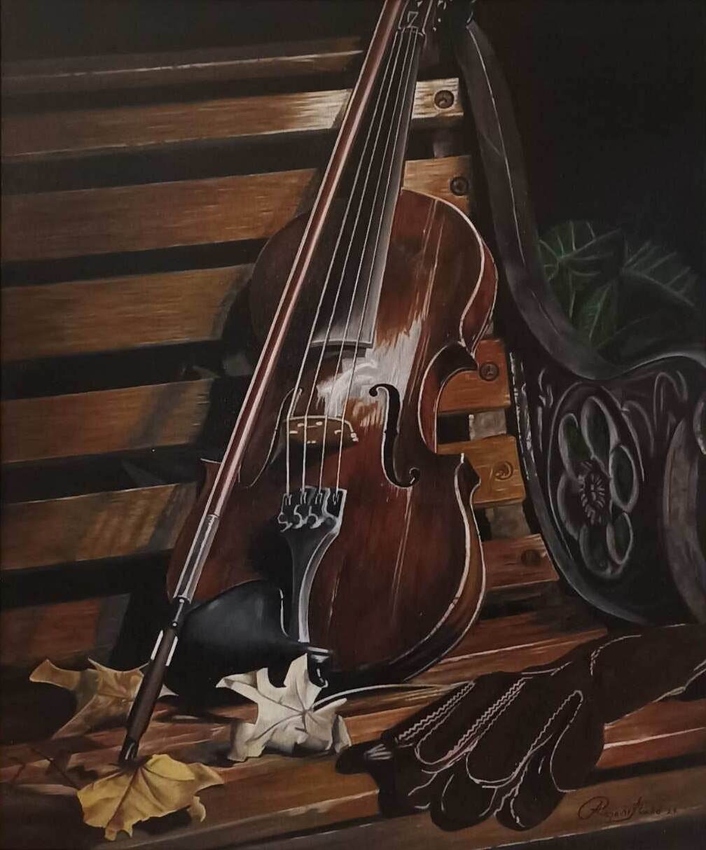 Umetnicka slika Violina slikar Marko Rajovic