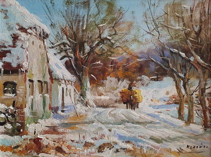 Umetnička slika Zima 2 slikar Zoran Kezić
