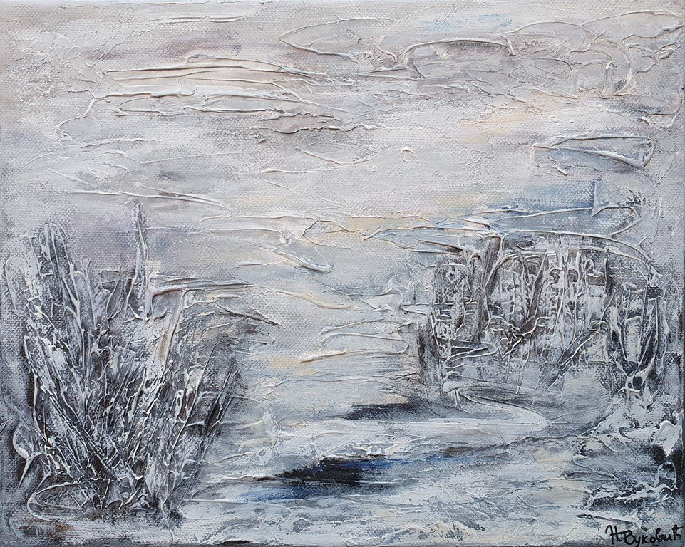 Umetnička slika Zima slikarka Nataša Vuković