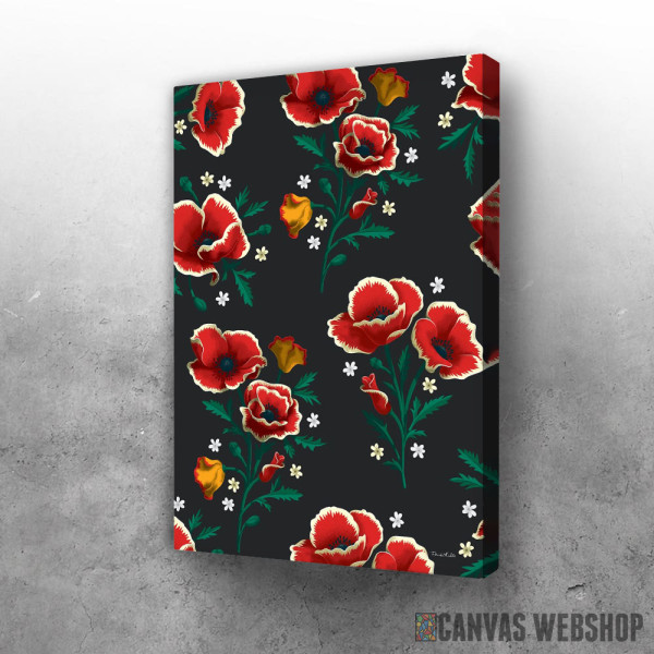 Slika Flowers red pattern