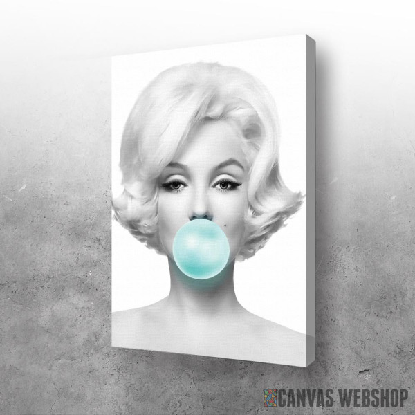 Slika Marilyn with turquoise bubble gum