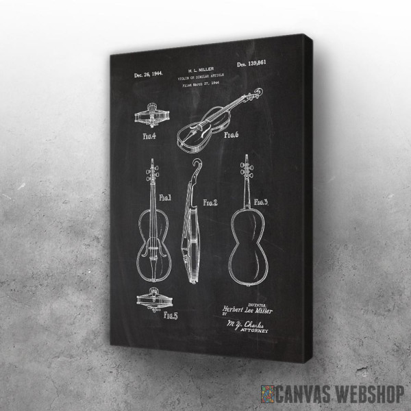 Slika 1944 Violin or Similar Article - Patent Drawing