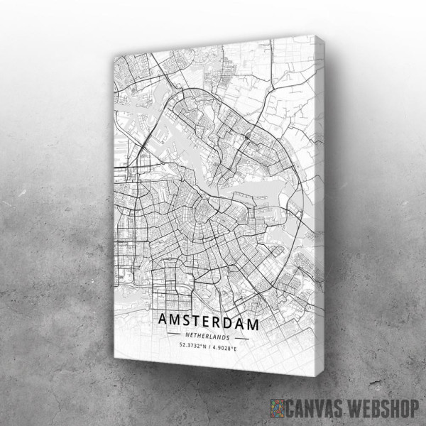 Slika Amsterdam mapa - white