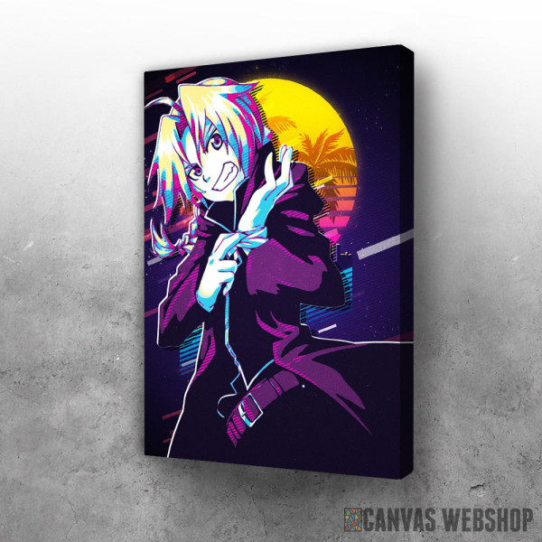 Slika Fullmetal Alchemist Edward Elric Synthwave