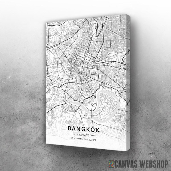 Slika Bangkok mapa - white