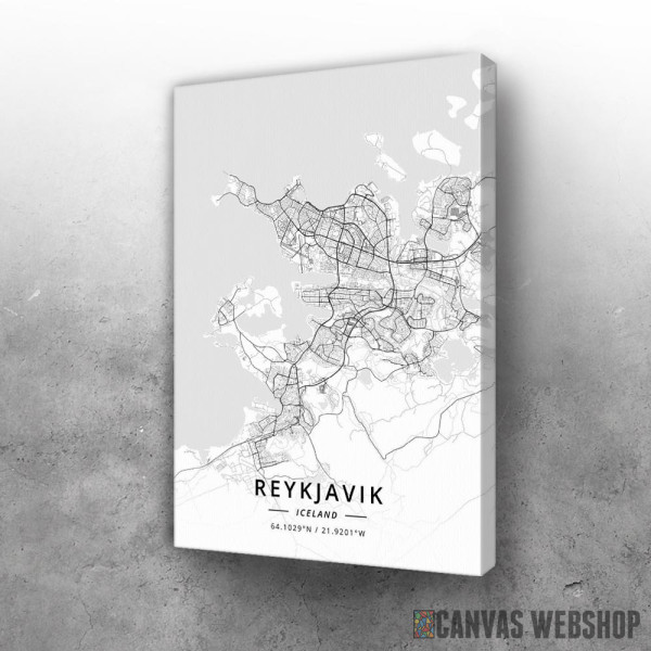 Slika Rejkjavik mapa - white