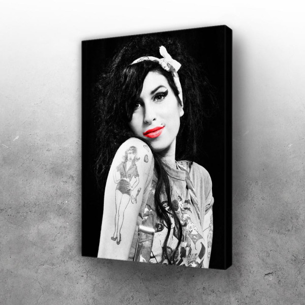 Amy Winehouse Lips Red Art
