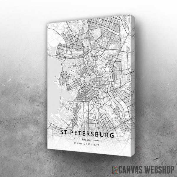 Slika Sankt Petersburg mapa - white