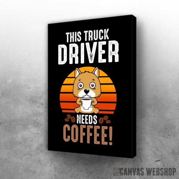 Slika Truck Driver and Coffee