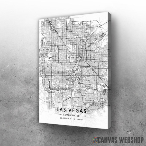Slika Las Vegas mapa - white