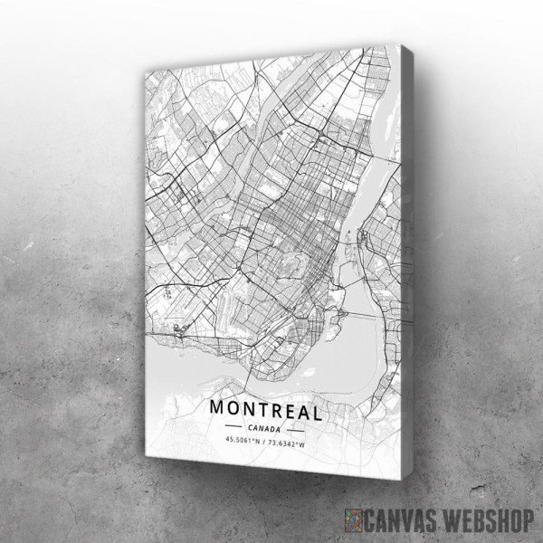 Slika Montreal mapa - white