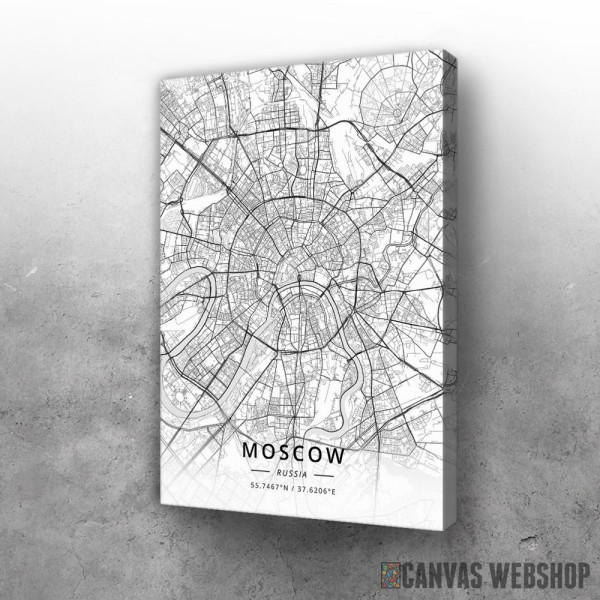 Slika Moskva mapa - white