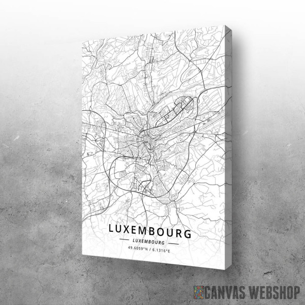 Slika Luksemburg mapa - white