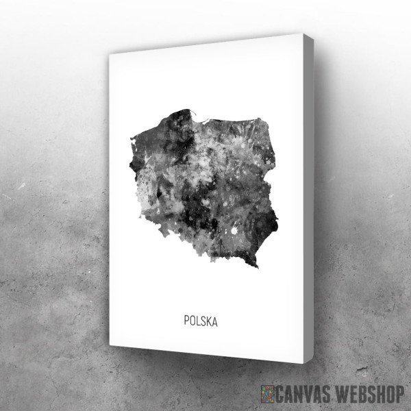 Slika Poljska mapa - crno belo