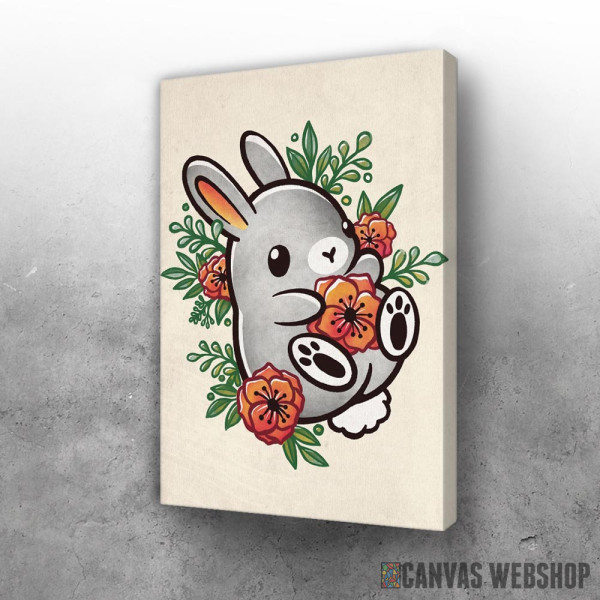 Slika Floral cute bunny