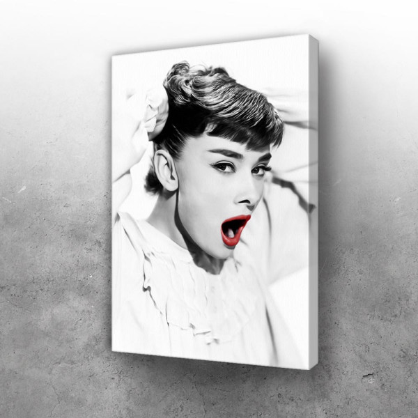 Audrey Hepburn Lips Red