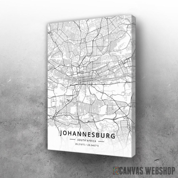 Slika Johanesburg mapa - white