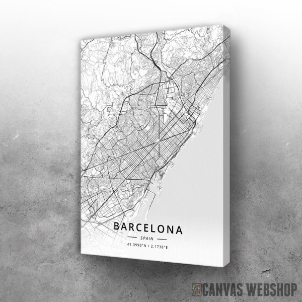 Slika Barselona mapa - white