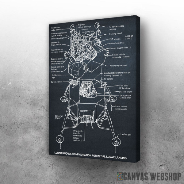 Slika Lunar Module nacrt