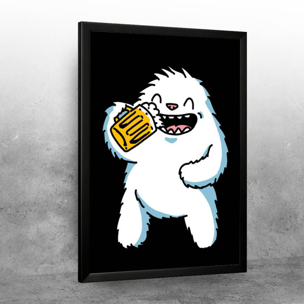 Yeti Drinks Beer