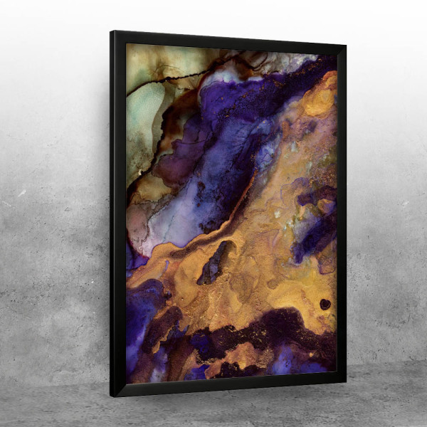 Purple and Gold Abstract