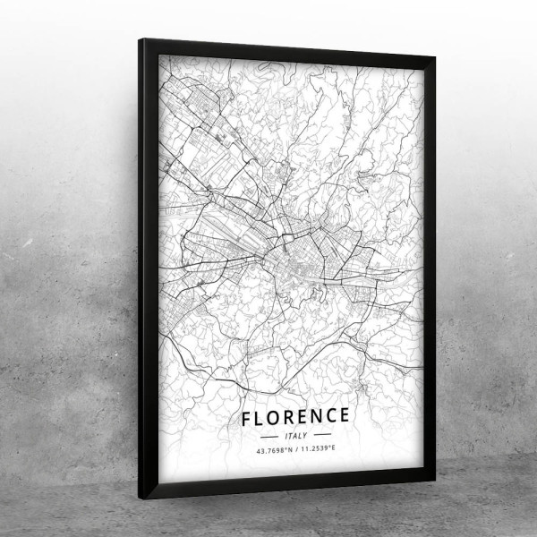 Firenca mapa - white