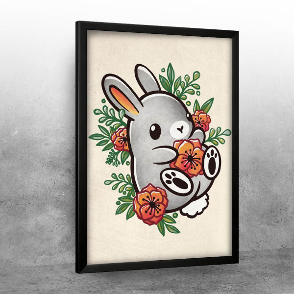 Floral cute bunny