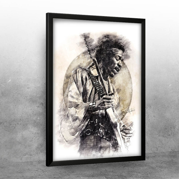 Jimi Hendrix pencil art