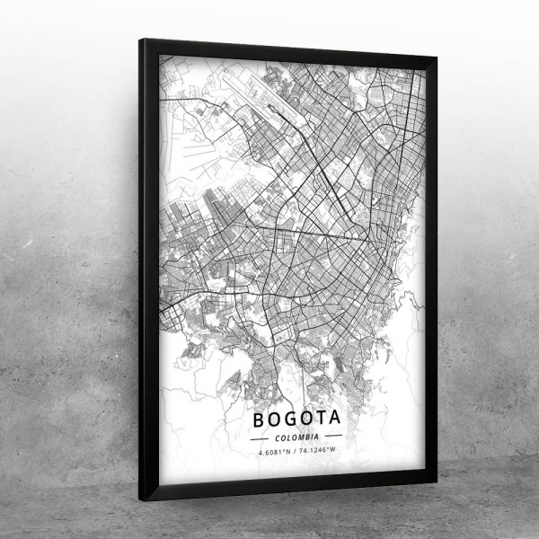 Bogota mapa - white