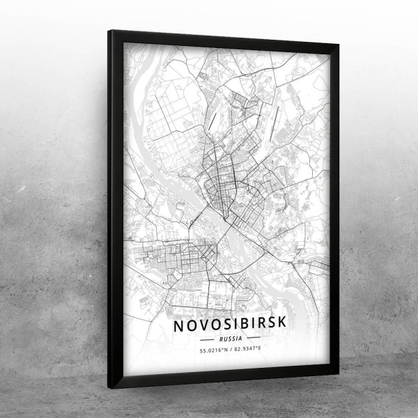 Novosibirsk mapa - white